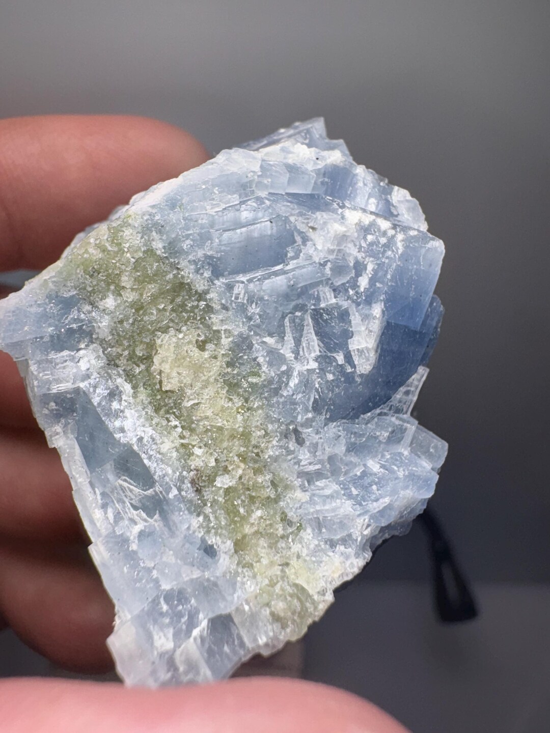 Blue Calcite Natural Mineral Crystal Specimen Crestmore Quarry ...