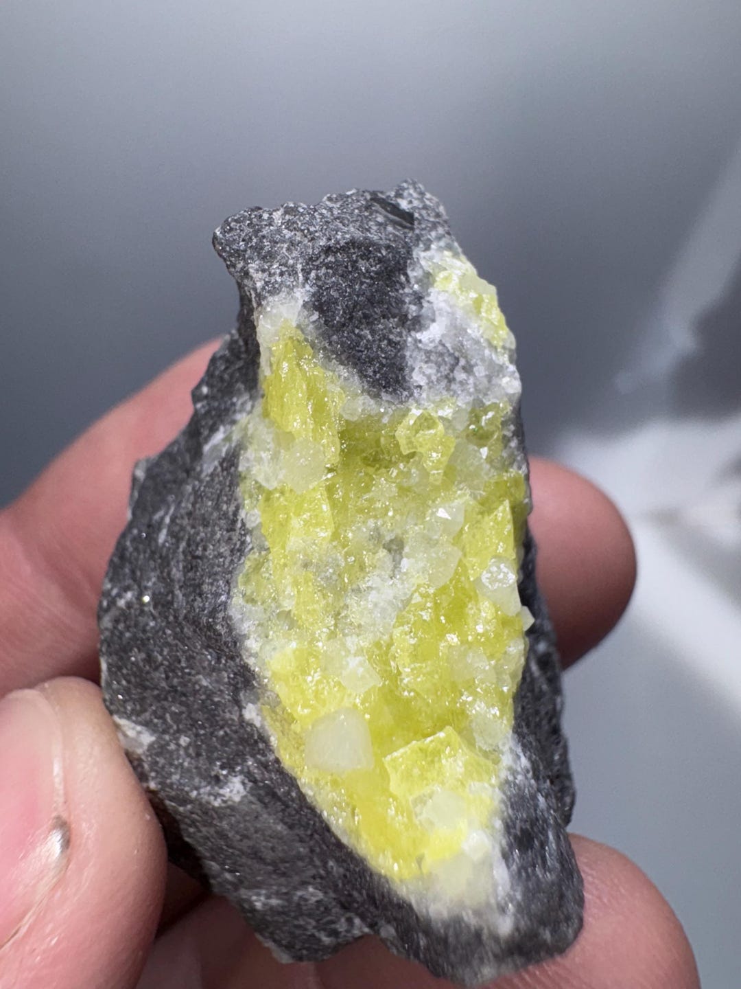 Sulphur Natural Mineral Crystal Specimen Owenriff Oughterard County ...