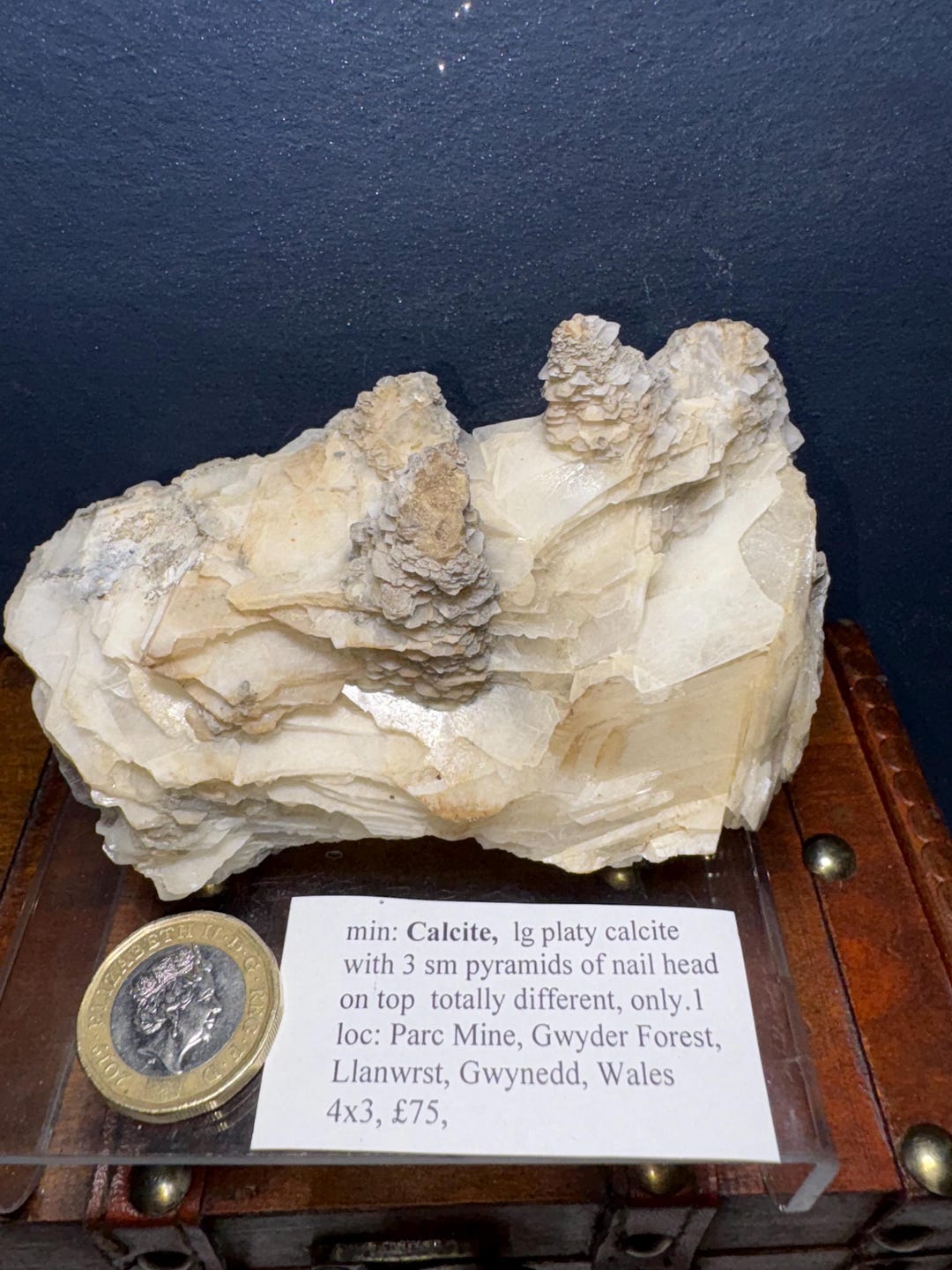 Stunning Calcite Specimen Pyramids Parc Mine Gwynedd Wales Natural ...
