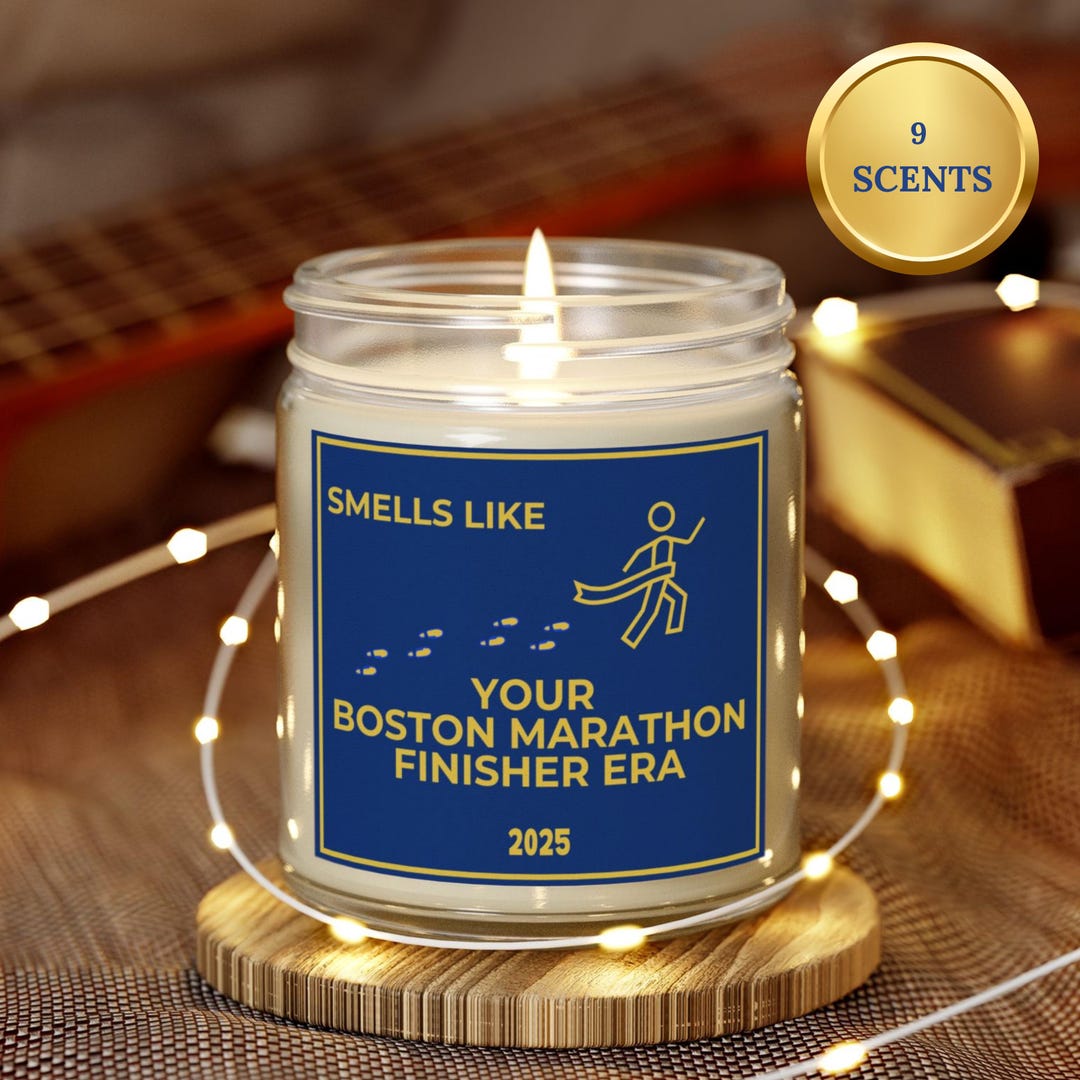Boston Marathon Finisher Candle Gift, Your Boston Marathon Finisher Era ...