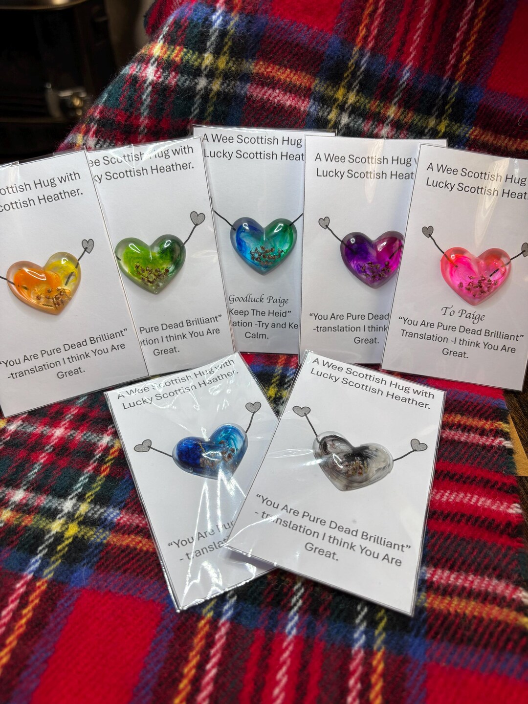 A Wee Scottish Hug, With Lucky Scottish Heather. With Scottish Saying ...
