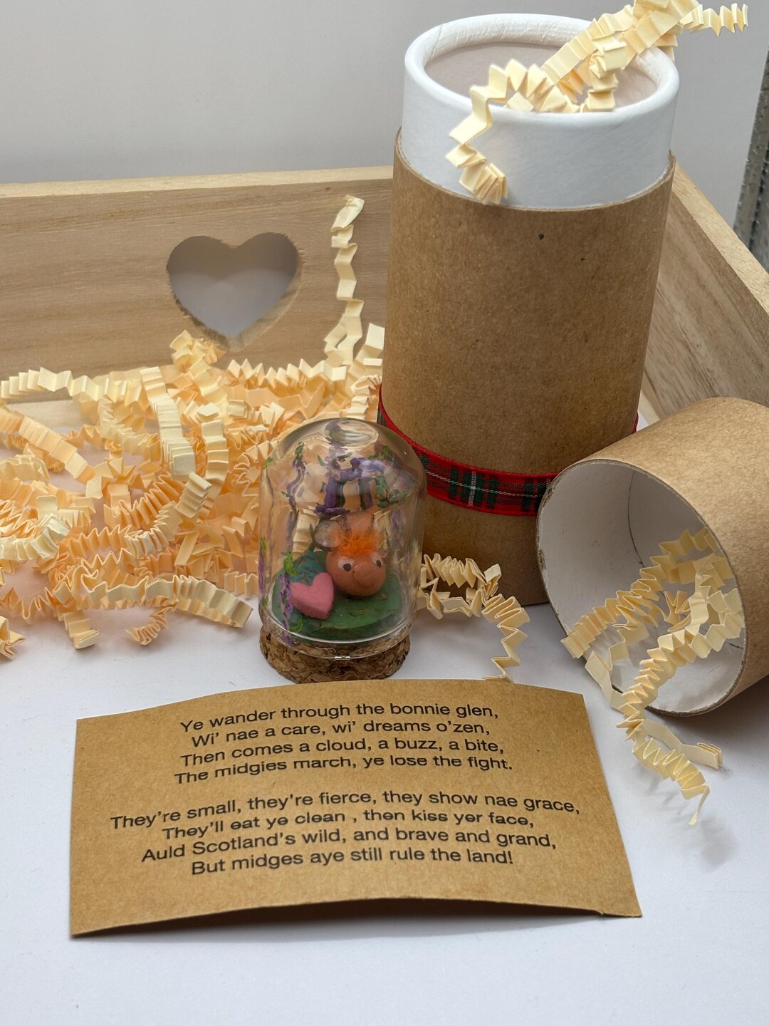 Handmade Clay Scottish Midge in Glass Dome - Funny Poem Gift - Etsy