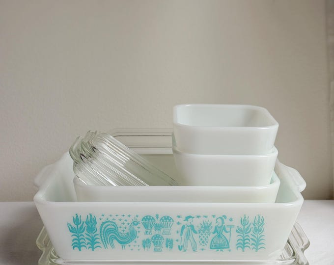 Vintage Pyrex Butterprint Amish Refrigerator Dish With Lid #503 1 1/2 ...