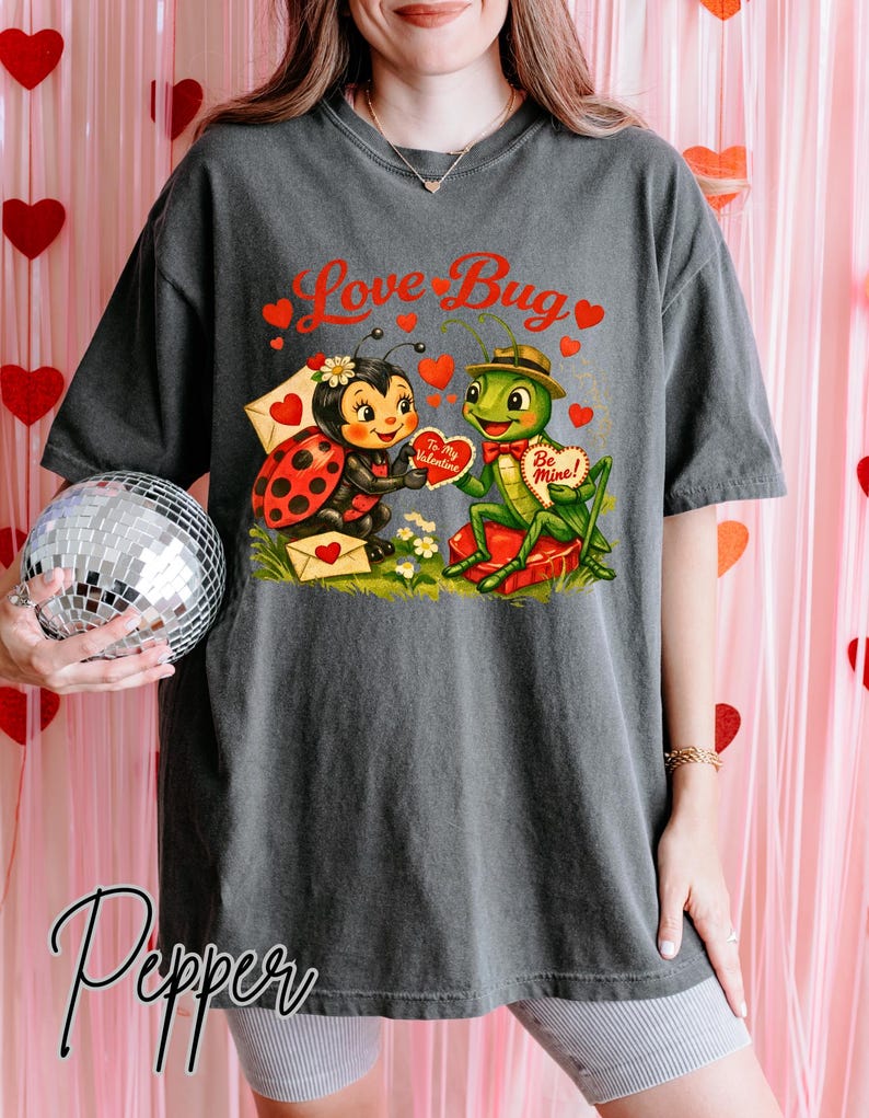 Love Bug Valentines Shirt Comfort Colors - Etsy