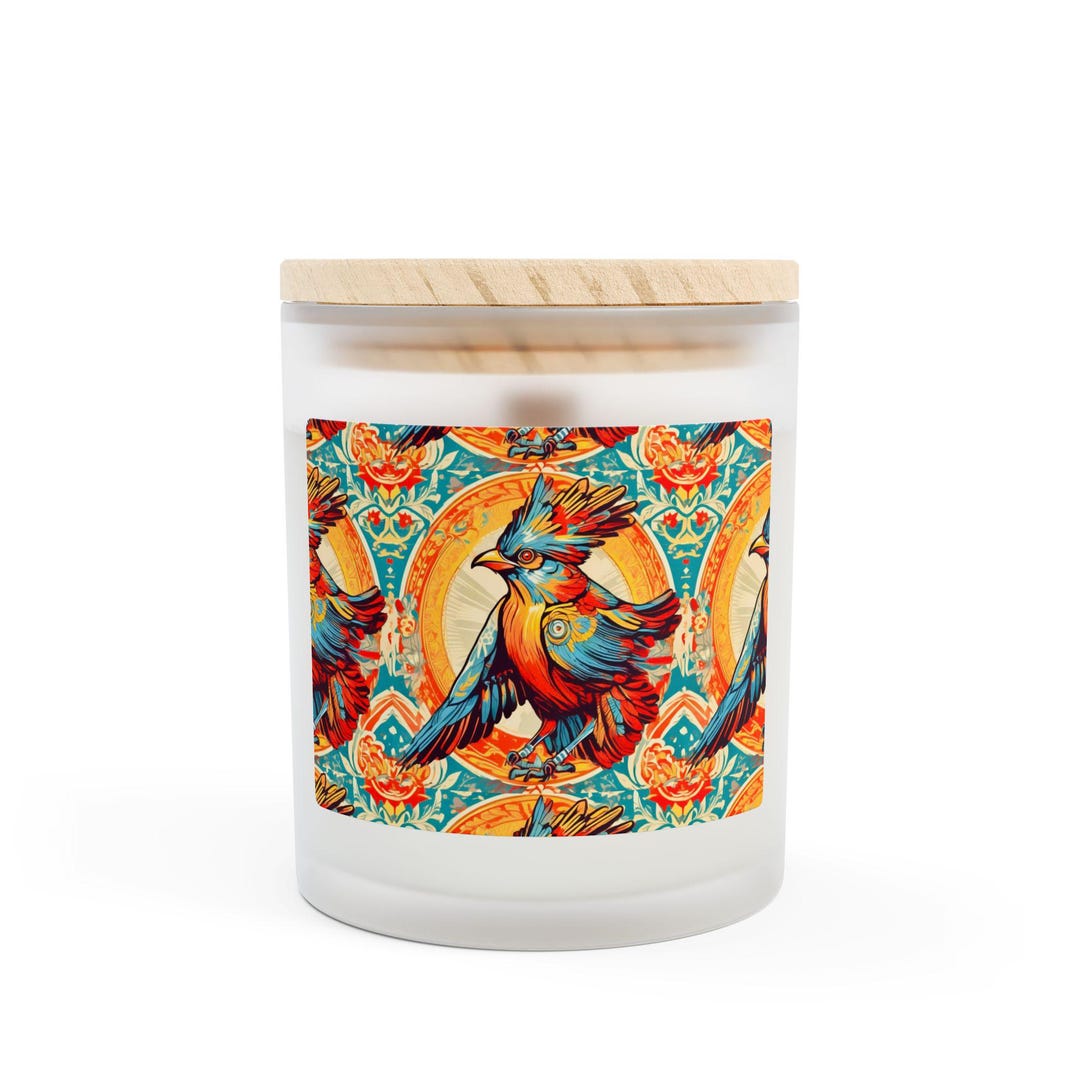 Candle, Colorful Bird Glass Jar Candle, Home Fragrance, Decorative ...