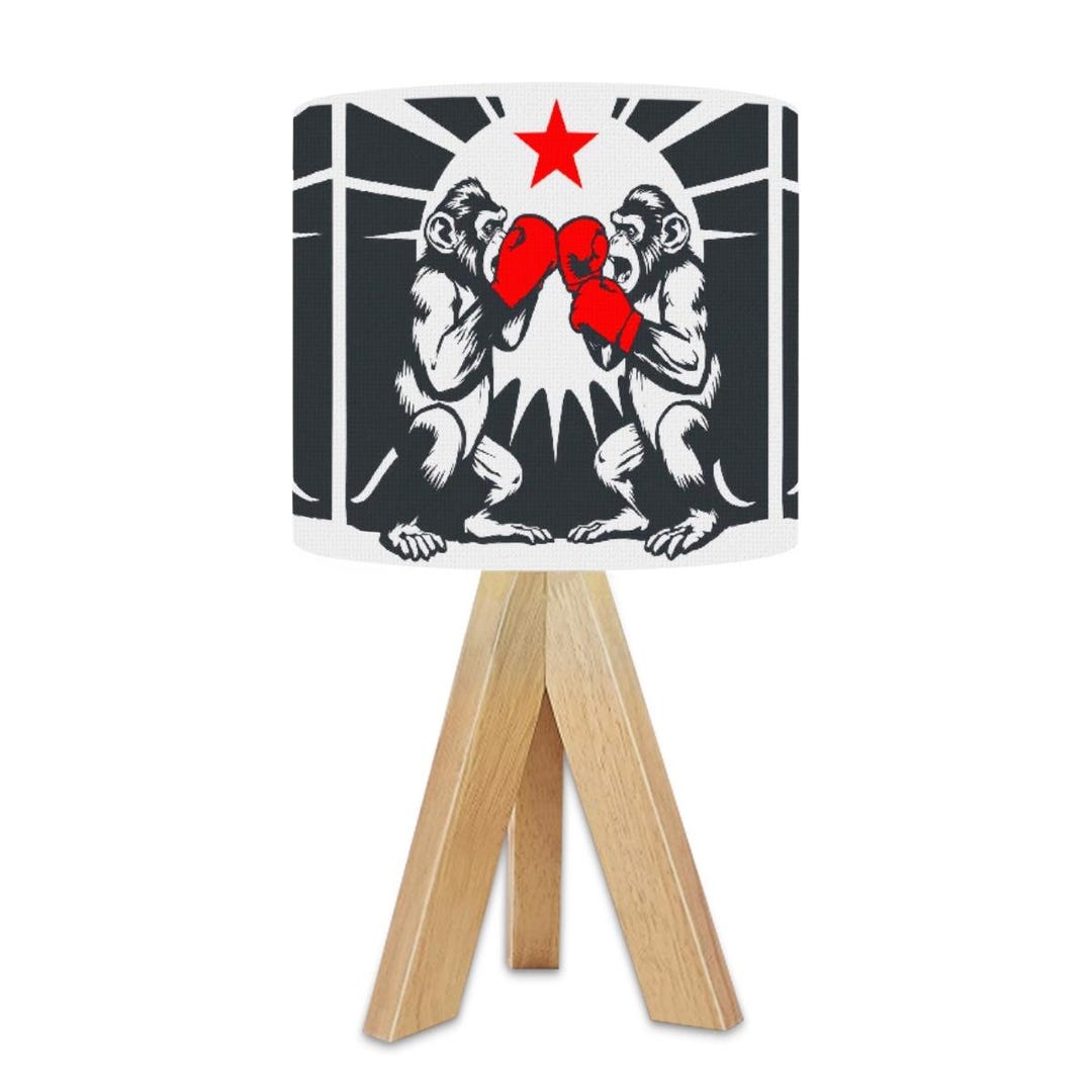 Boxing Monkey Tripod Table Lamp: Eclectic Accent Light - Etsy