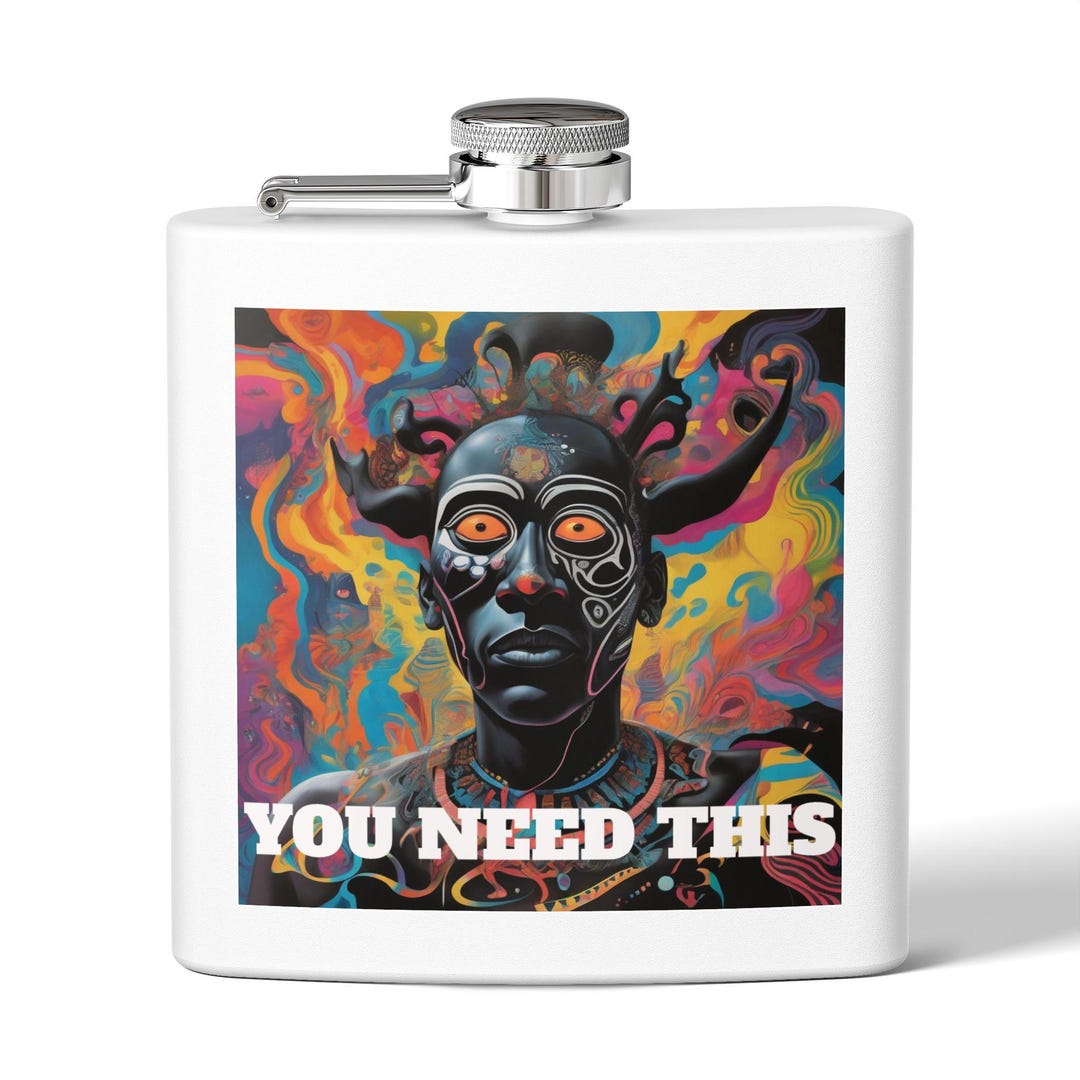 Custom African Tribal Art Flask Groomsmen Gift Unique Gift Flask Gift ...