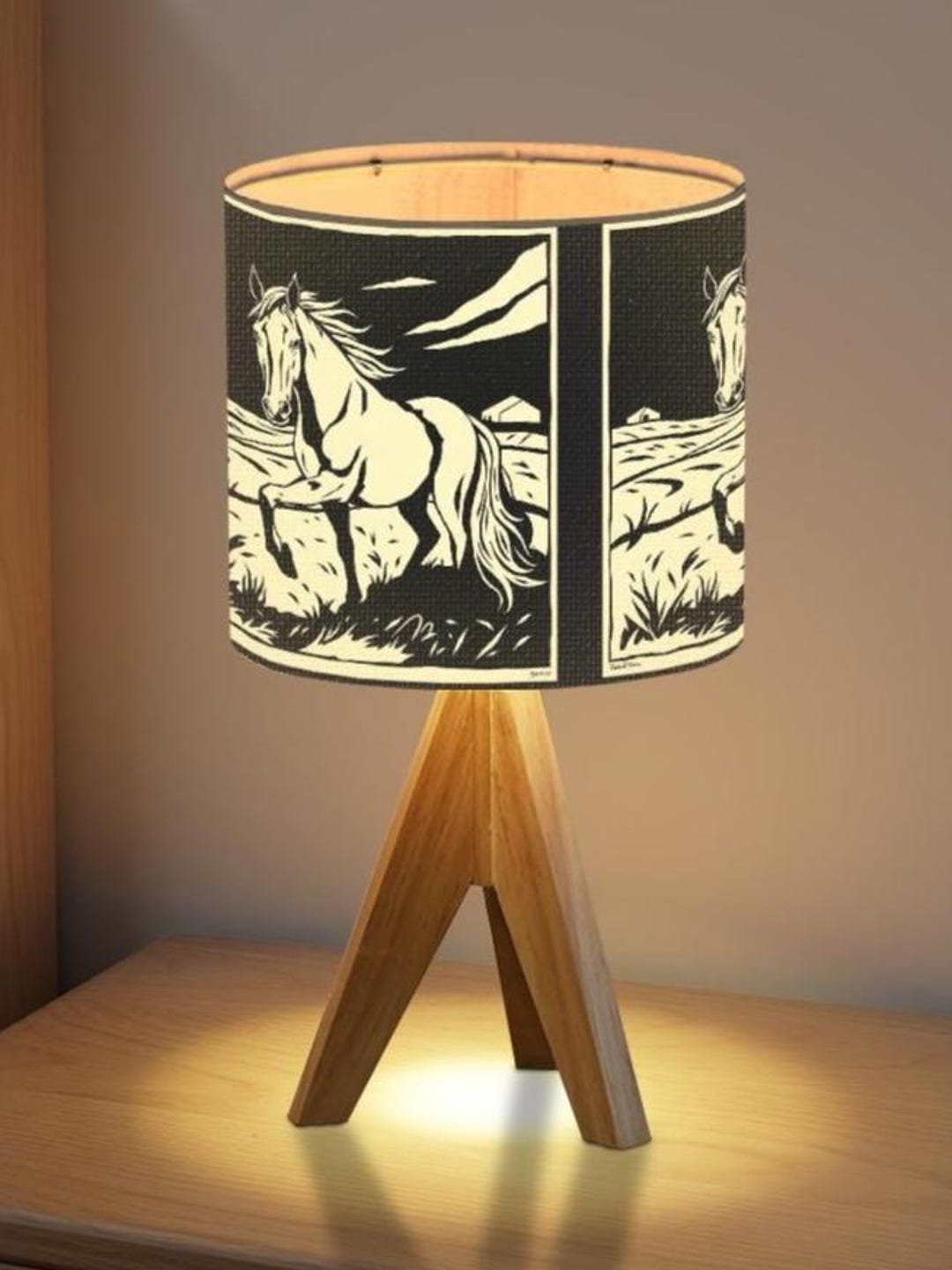 Horse Table Lamp Horse Lover Light Gift Home Decor Ranch Lamp Country ...