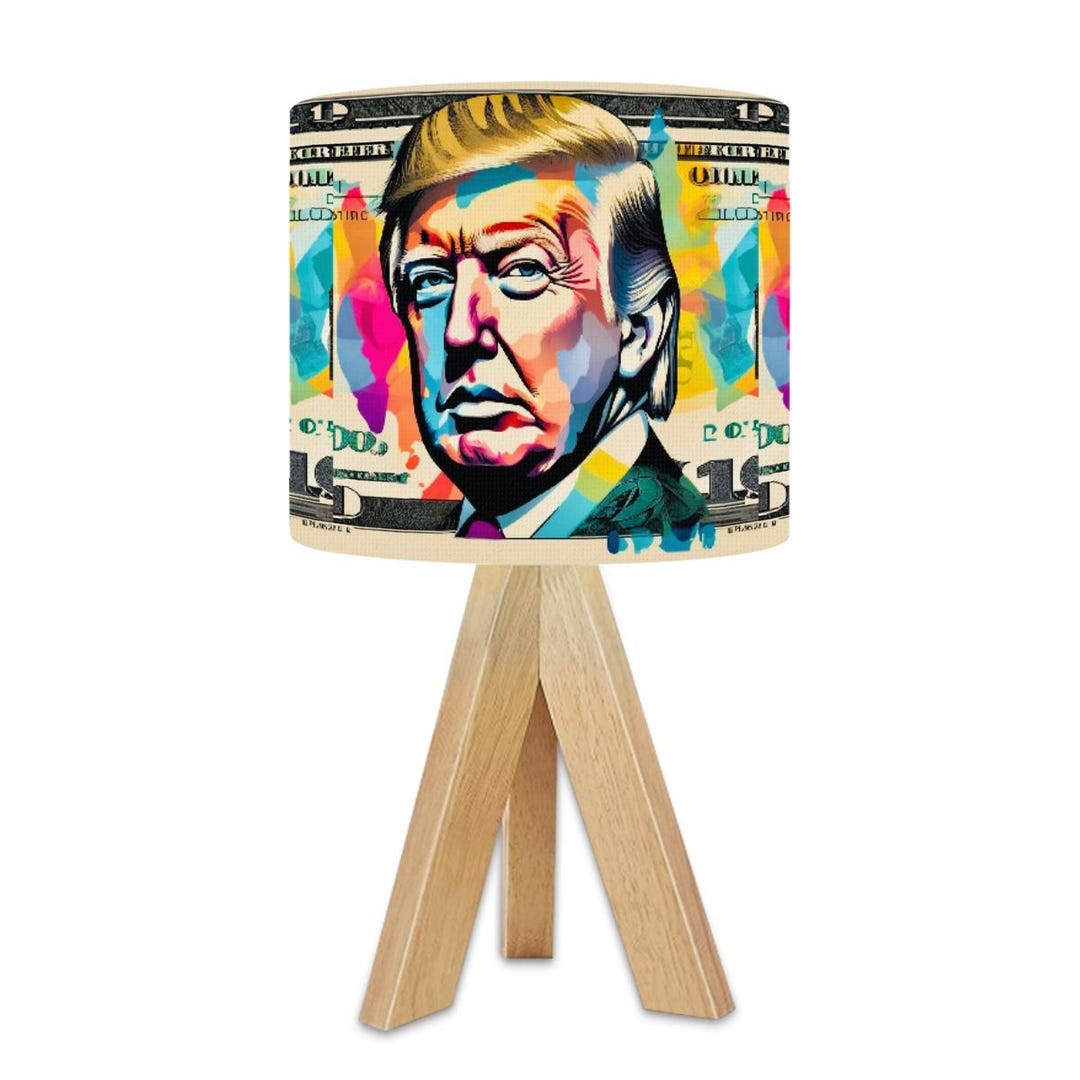 Donald Trump Tripod Lamp: MAGA Republican Desk Light, Bachelor Pad ...