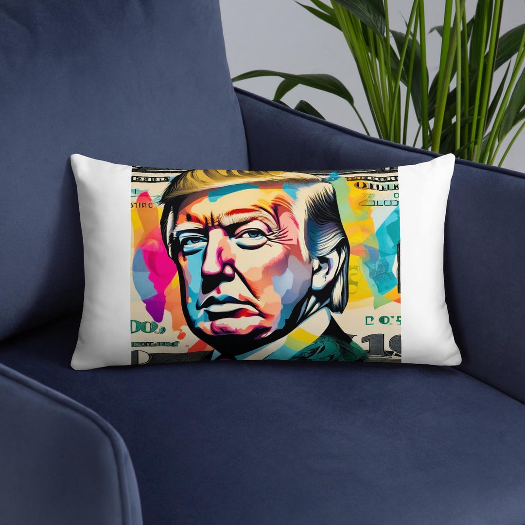 Donald Trump Dollar Bill Sofa Accent Lumbar Chair Throw Pillow Gift ...