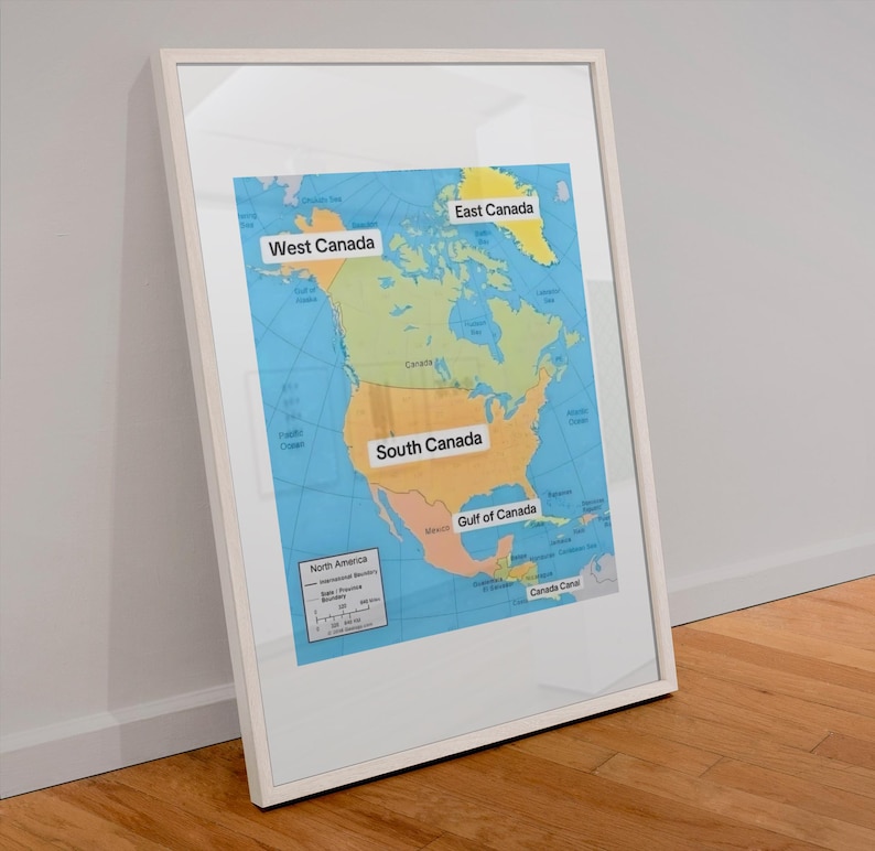 Funny Anti Trump Canada Map Poster: Political Satire Art Print - Etsy