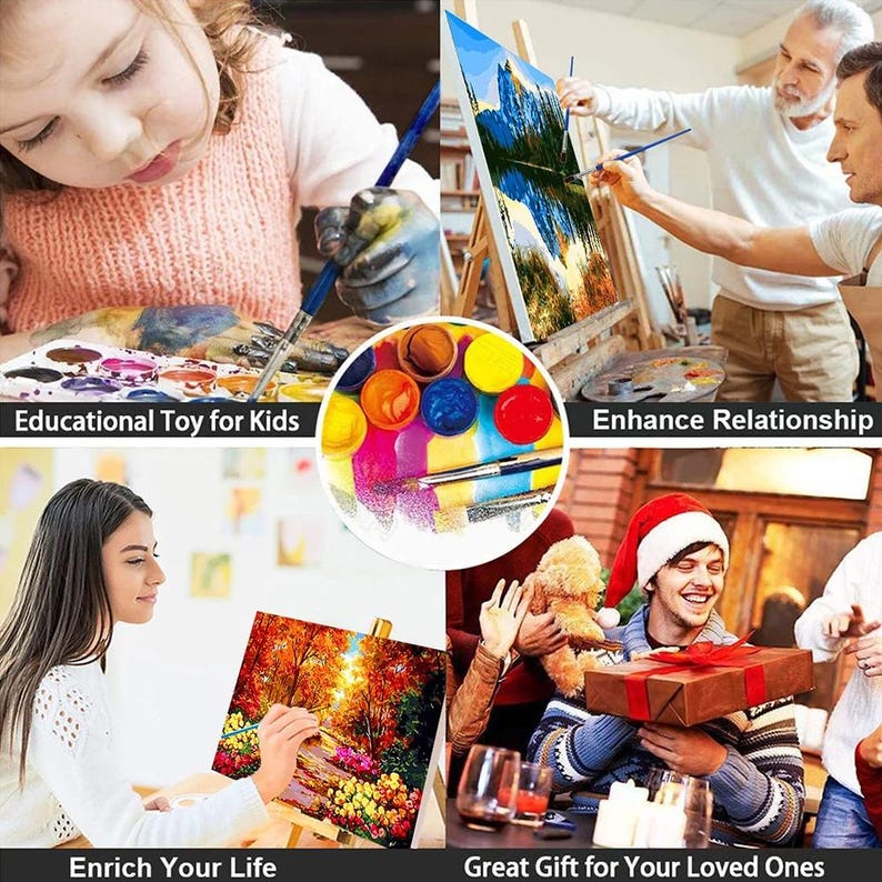 Paint by Numbers, Japanese Temple Acrylic Painting, Charm Home Decor ...