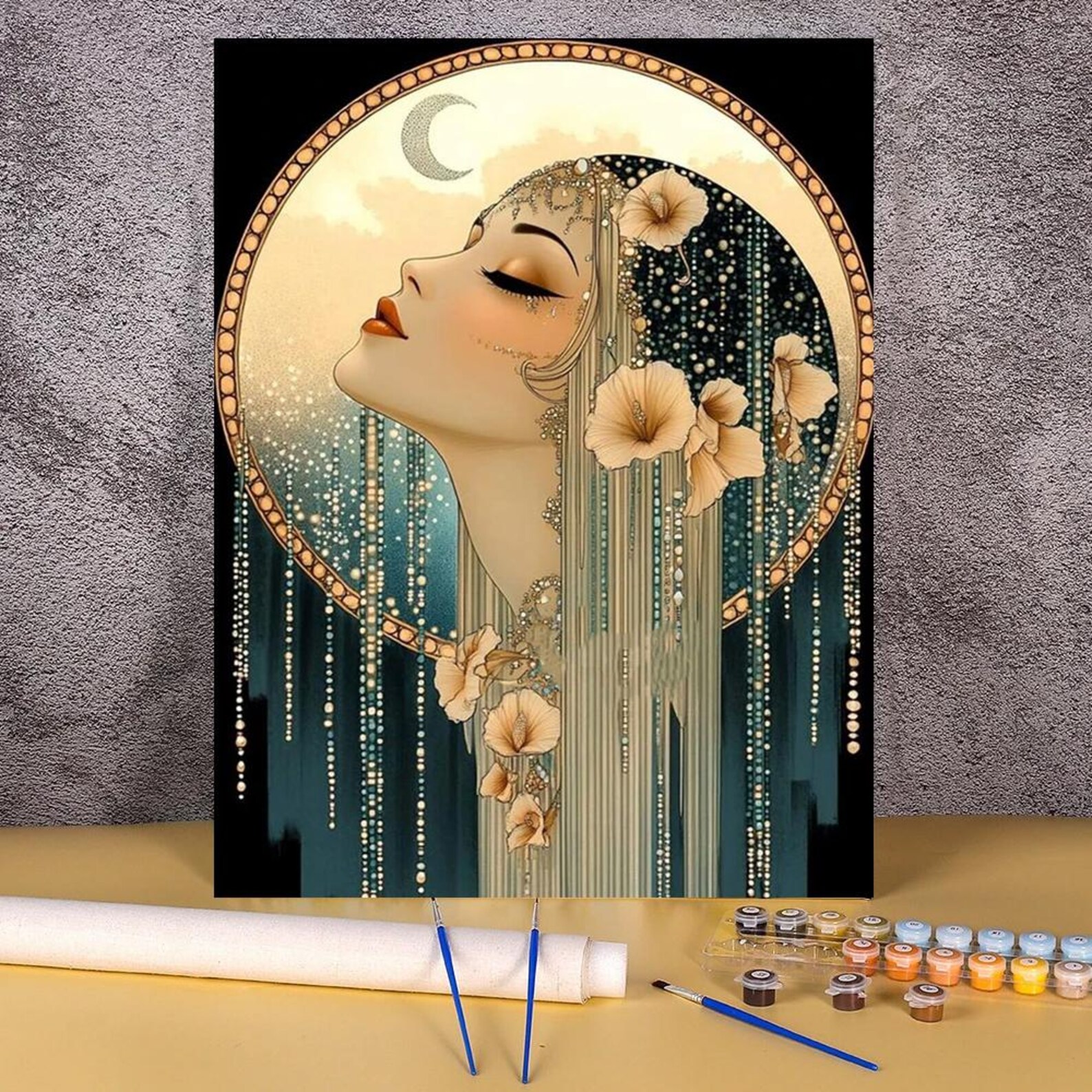 Paint by Numbers, Woman Acrylic Painting, Abstract Portrait, Home Decor ...