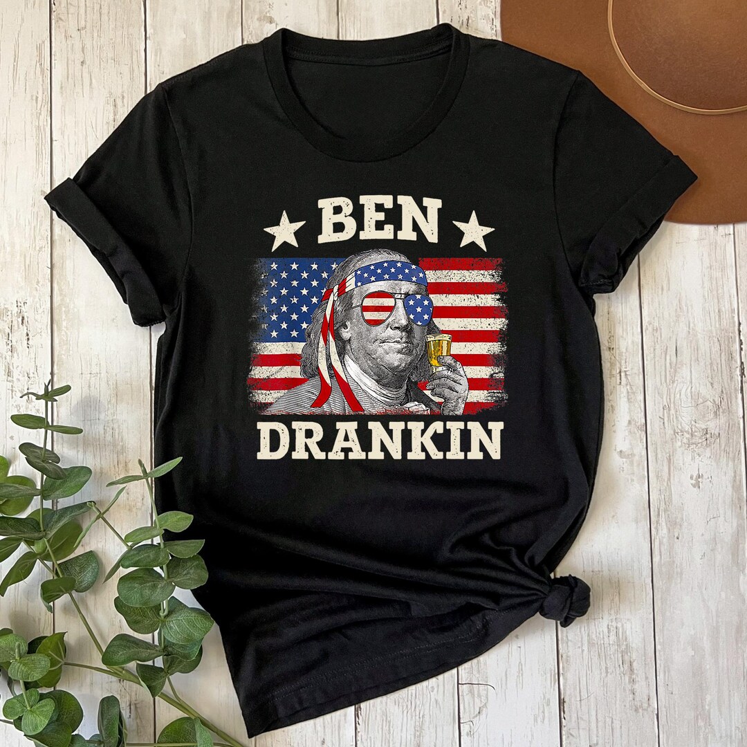 Ben Drankin Shirt, Funny July 4th Tee, USA Flag Tee, Drinking Party Tee, 90s Graphic T-shirt ...