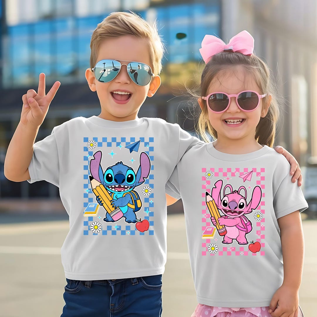 Stitch and Angel Back to School Shirt, Disneyland Stitch Teacher Shirt ...