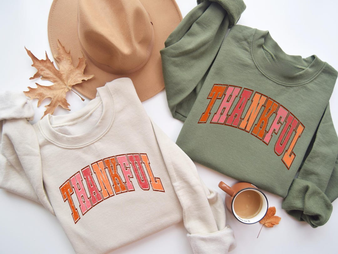 Thankful Sweatshirt, Thankful Lover Sweater, Hello Thanksgiving ...