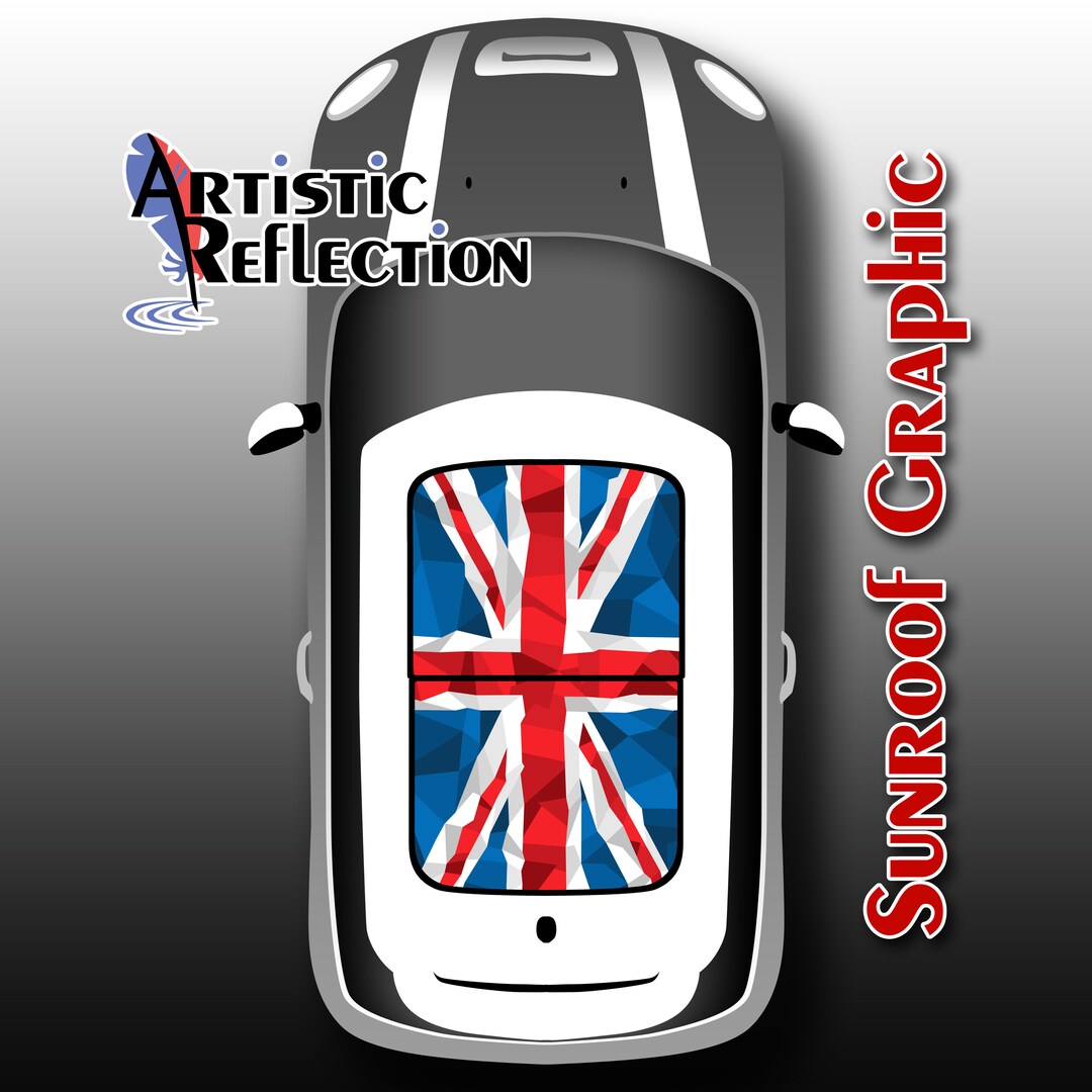 Union Jack Flag - Fragmented - Sunroof Graphic for MINI Cooper - Etsy