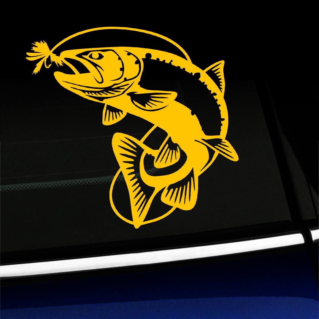 Jumping Trout Decal - Etsy
