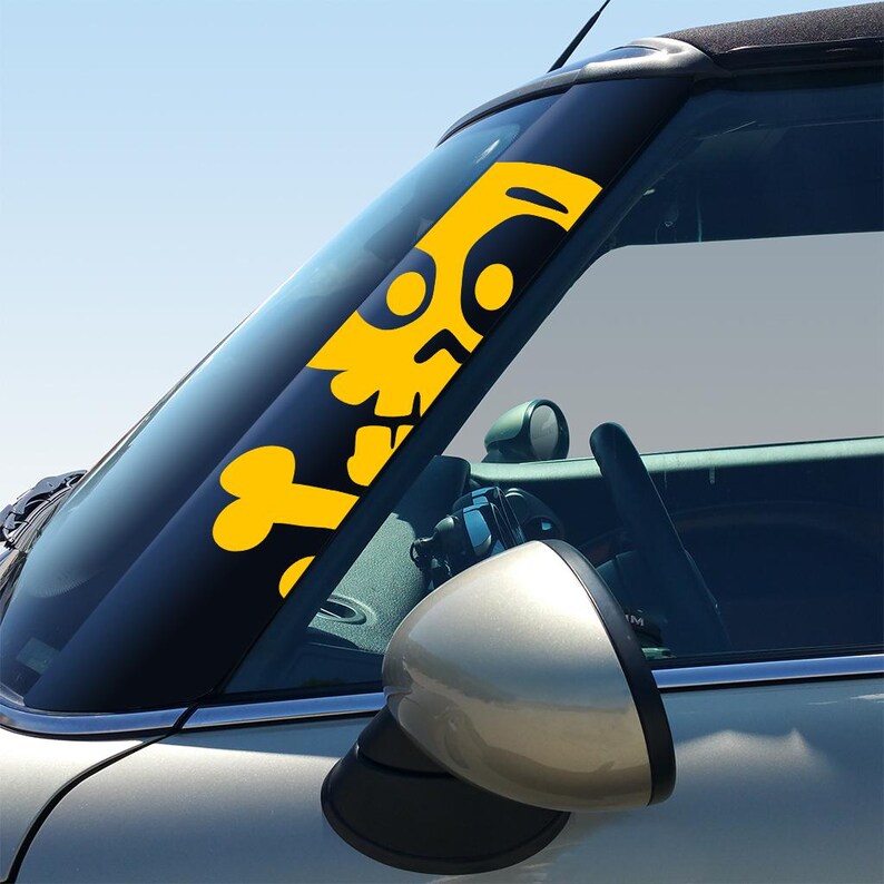 Cute Skull A Pillar Graphics - Set of 2 Decals for MINI Cooper R50 R52 ...