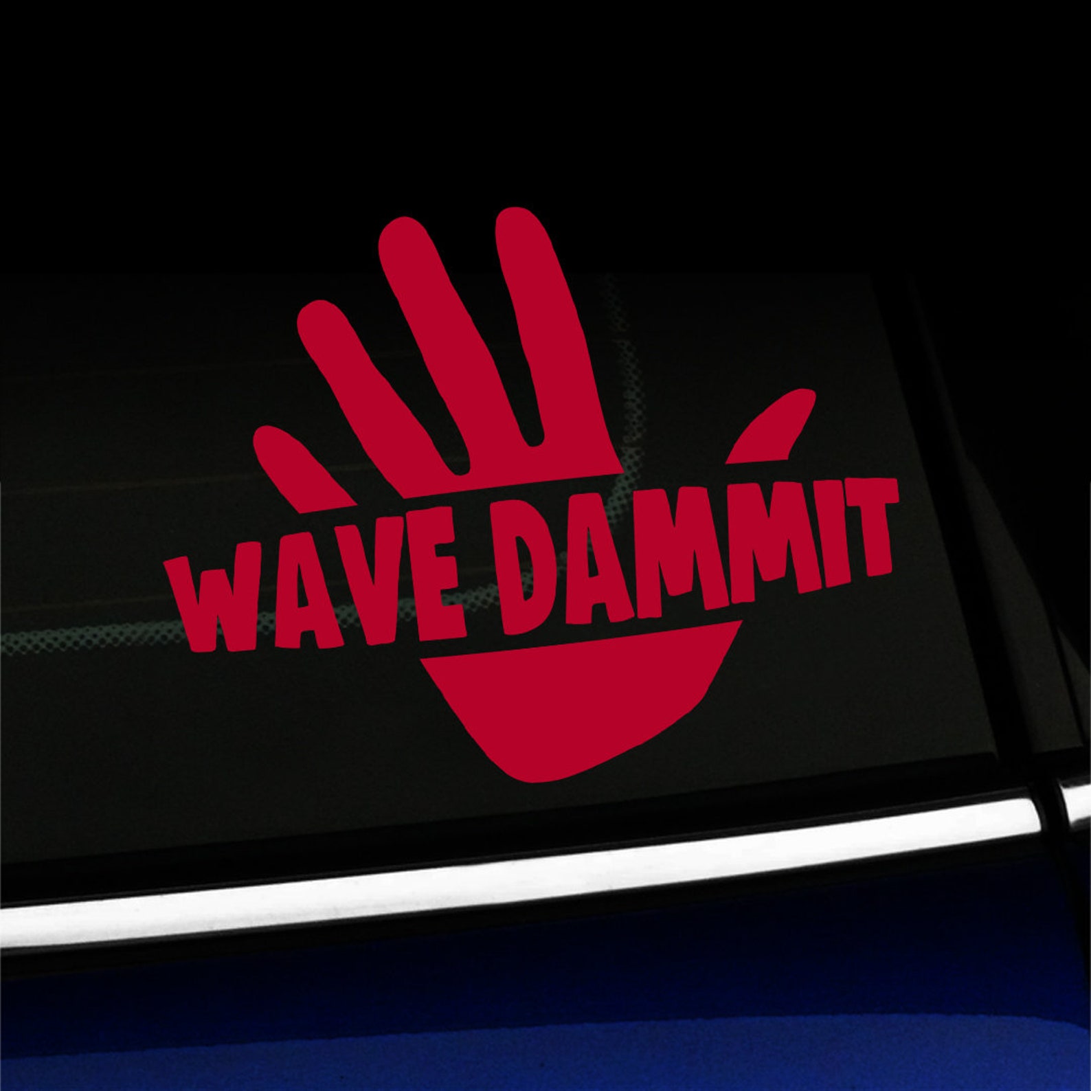 Wave Dammit Indoor/outdoor Vinyl Decal - Etsy