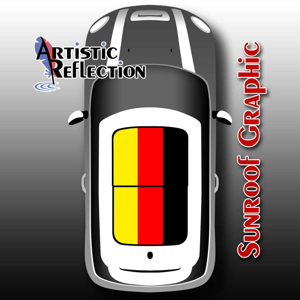 German Flag - Nonwaving - Sunroof Graphic for MINI Cooper - Etsy