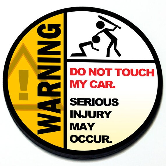 Warning Do Not Touch My Car Magnetic Grill Badge for MINI | Etsy
