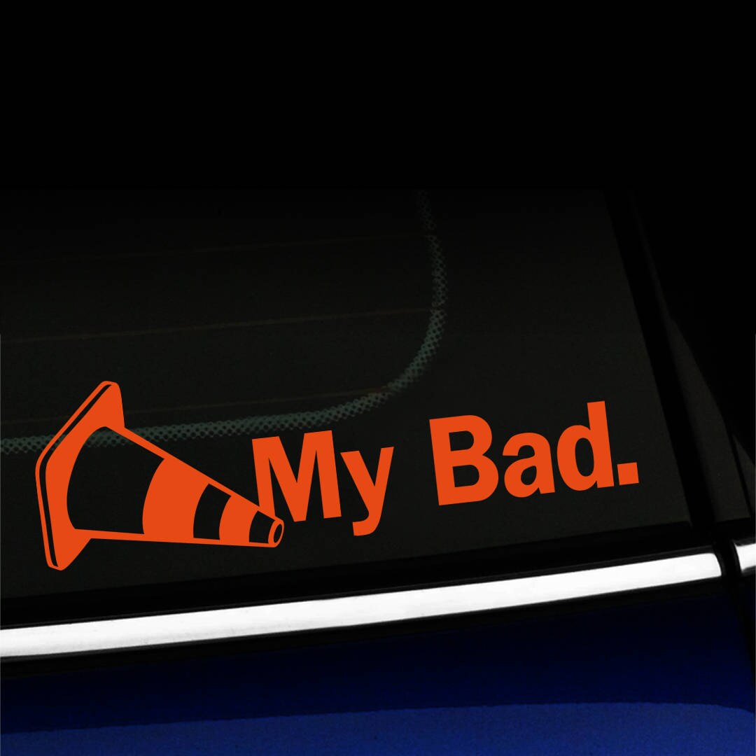 My Bad Autocross Road Cone Decal Choose Your Color - Etsy