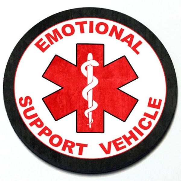Emotional Support Vehicle Badge - Etsy