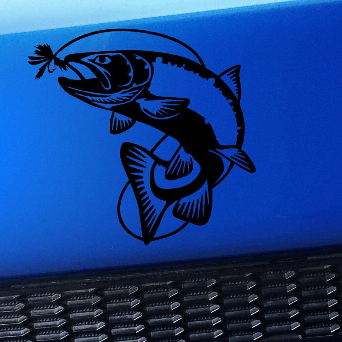 Jumping Trout Decal | Etsy