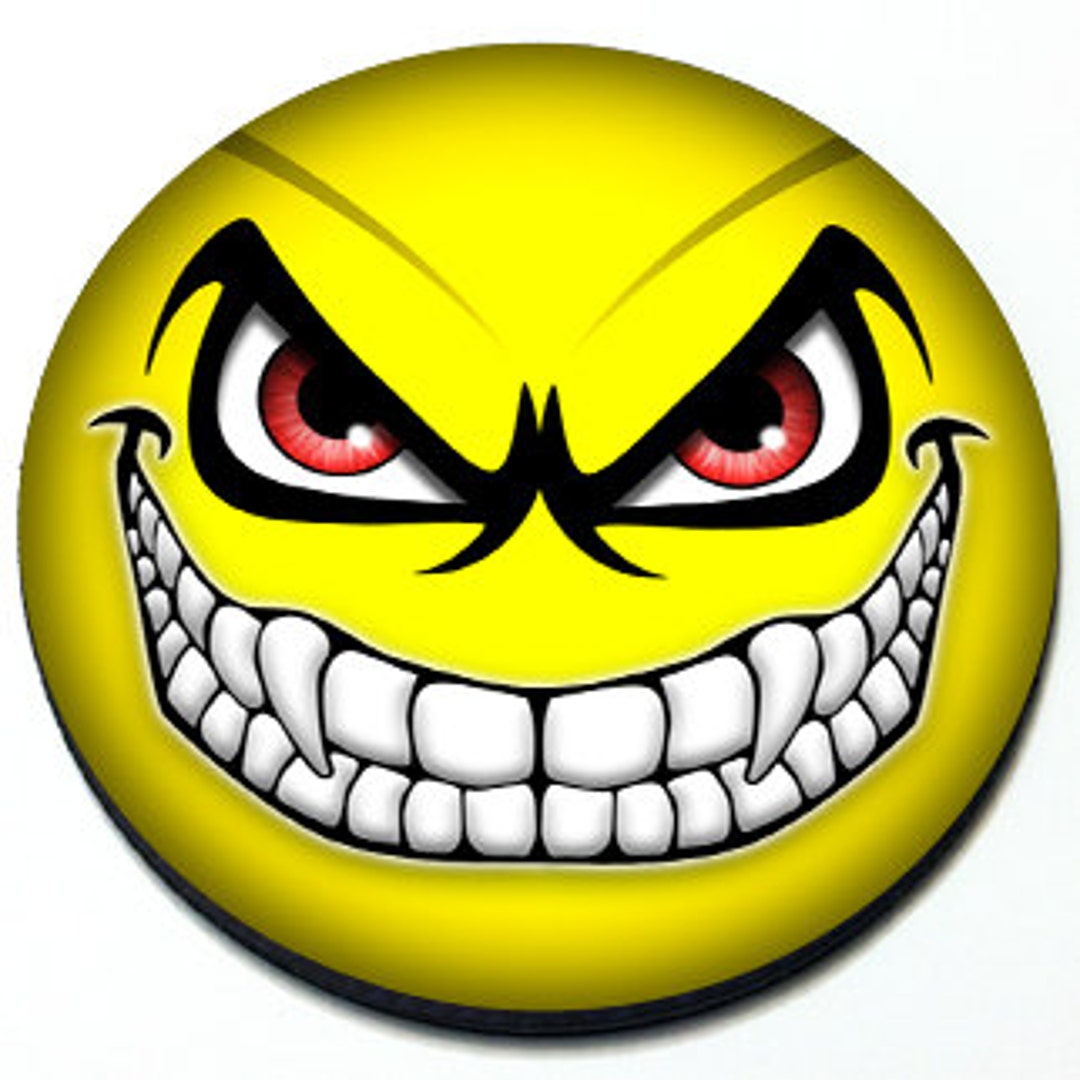 Evil Smiley - Magnetic Grill Badge for MINI Cooper - Etsy