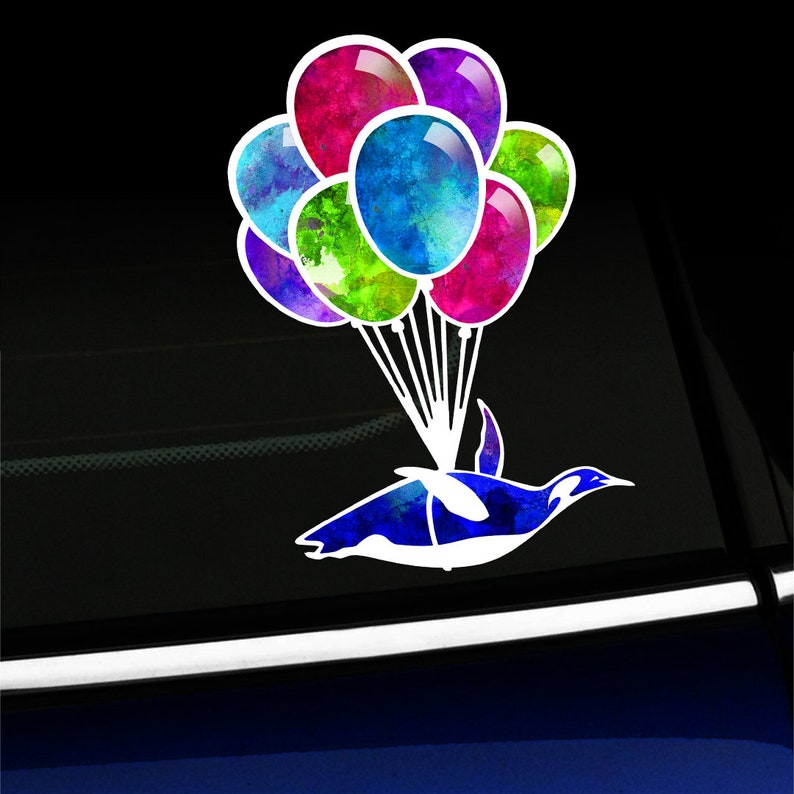 Watercolor Flying Penguin Funny Sticker - Etsy