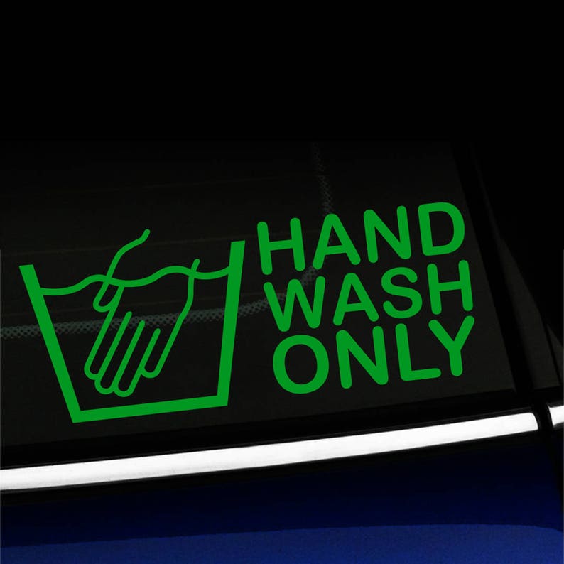 Hand Wash Only Decal Choose Your Color - Etsy