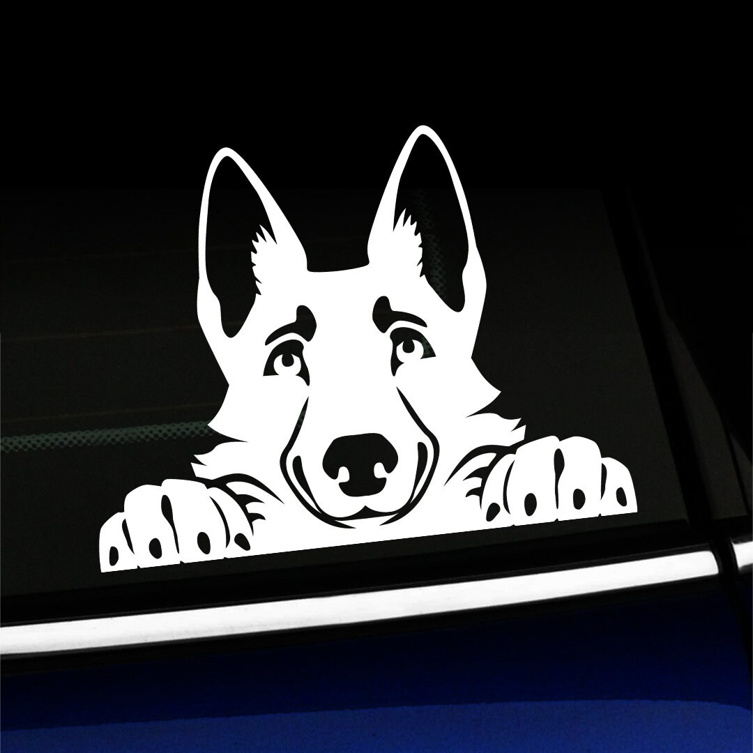 Peeking German Shepherd - Decal - Etsy