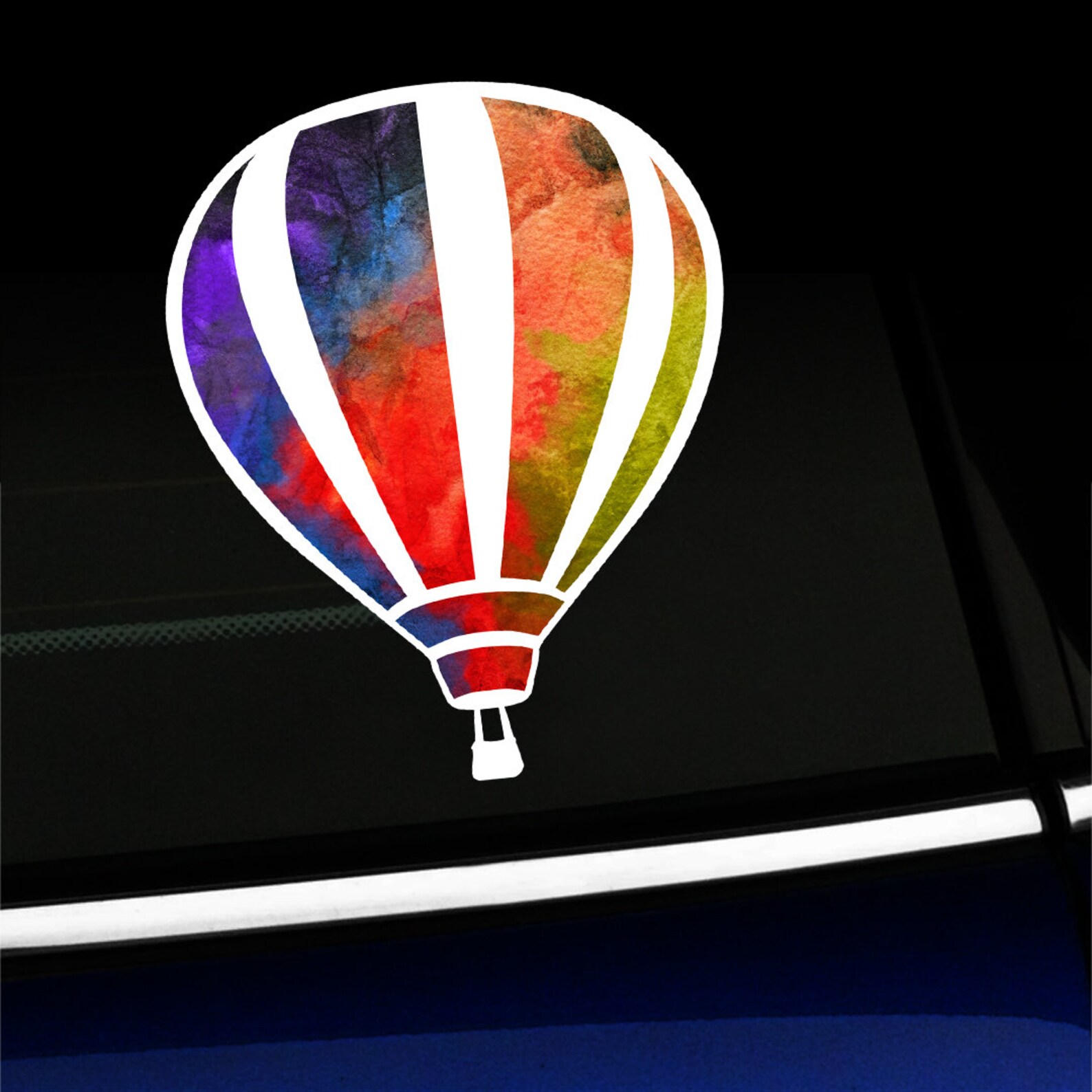 Watercolor Hot Air Balloon Sticker - Etsy