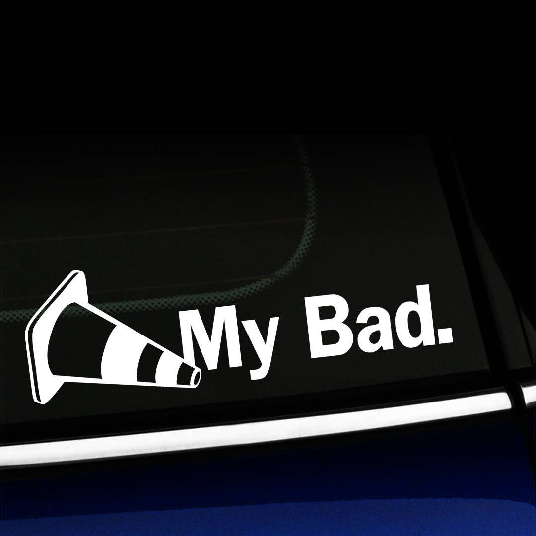 My Bad Autocross Road Cone Decal Choose your color | Etsy