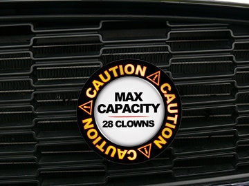 Caution: Max Capacity 28 Clowns Magnetic Grill Badge for - Etsy