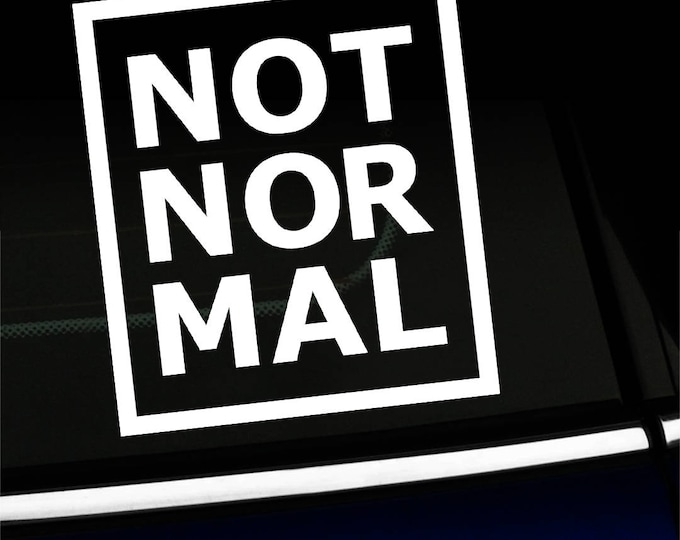 Not Normal Decal - Etsy