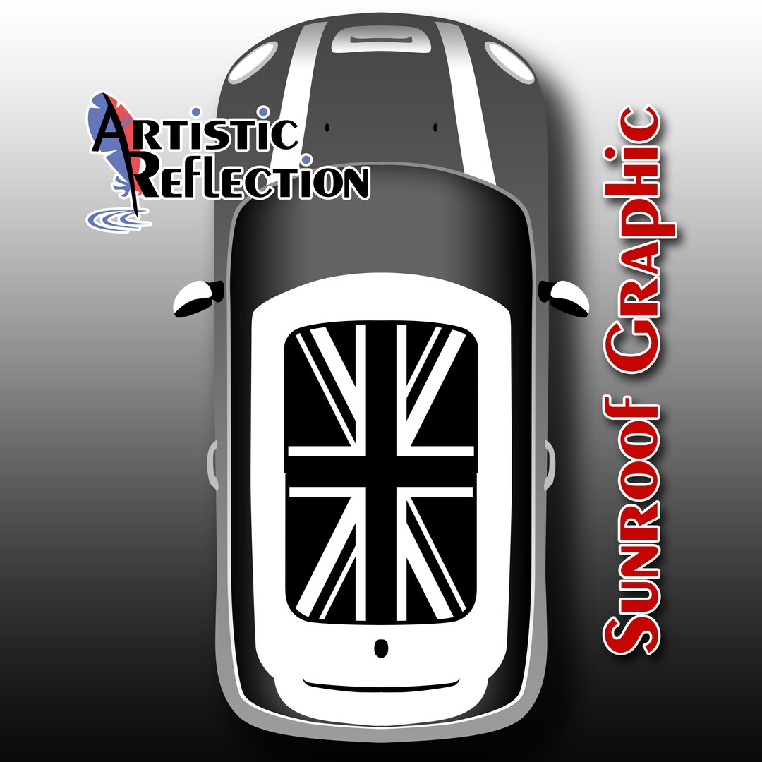 Black and White Jack - Nonwaving - Sunroof Graphic for MINI Cooper - Etsy