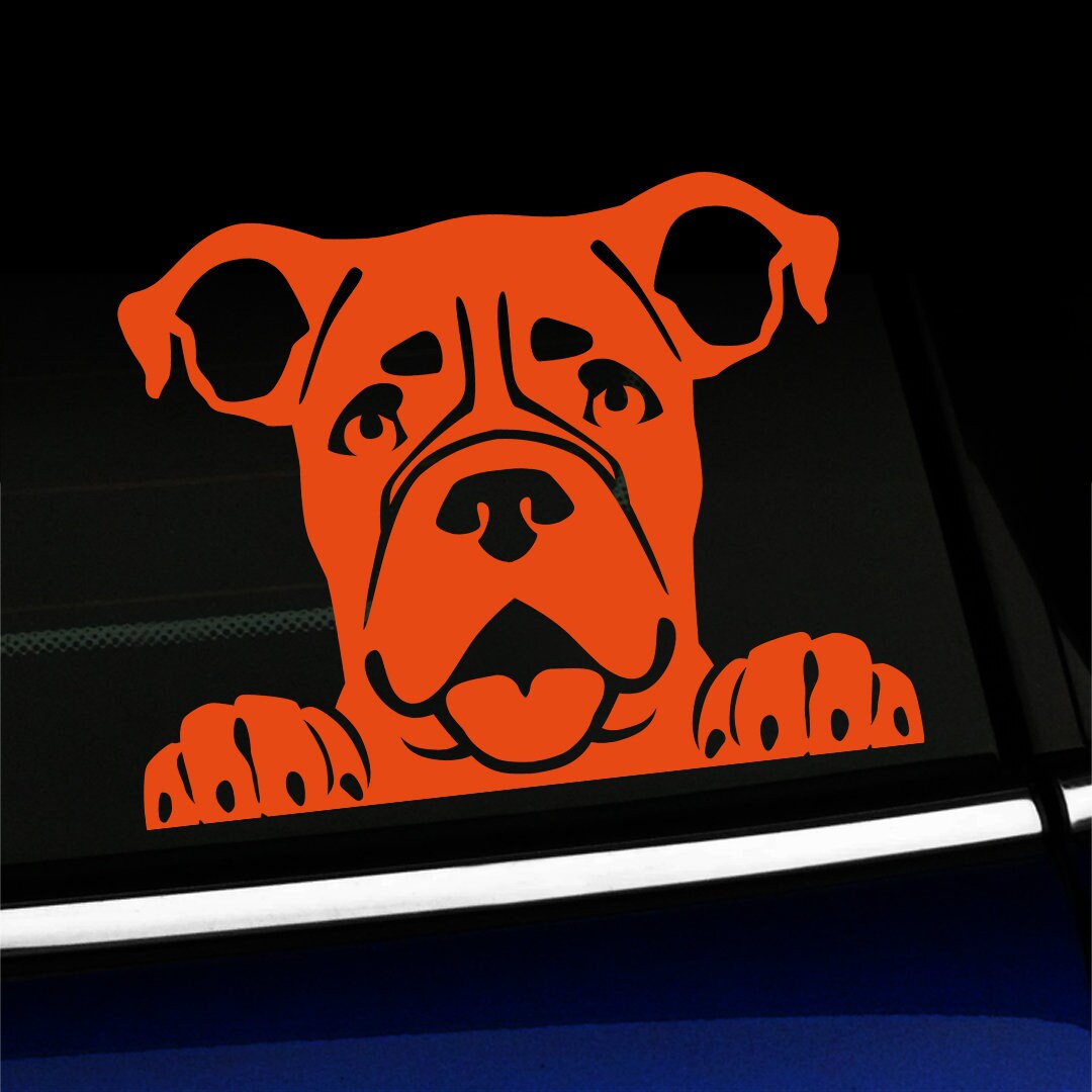 Peeking Boxer Decal - Etsy