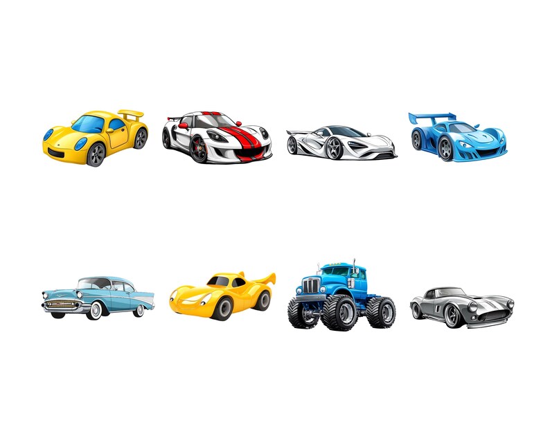 Watercolor Toy Car Clipart, Toy Car Clipart Bundle, Car Png, Cars ...