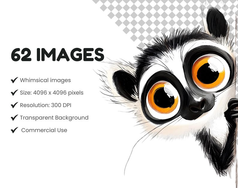 62 Whimsical Animal Peeking Around Corner Clipart, Humorous Animal ...