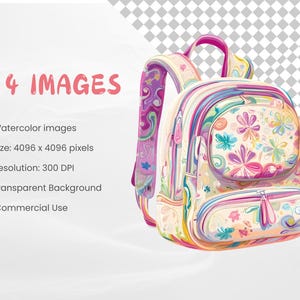 Retro School Clipart, Groovy School Clipart Bundle, Back to School ...