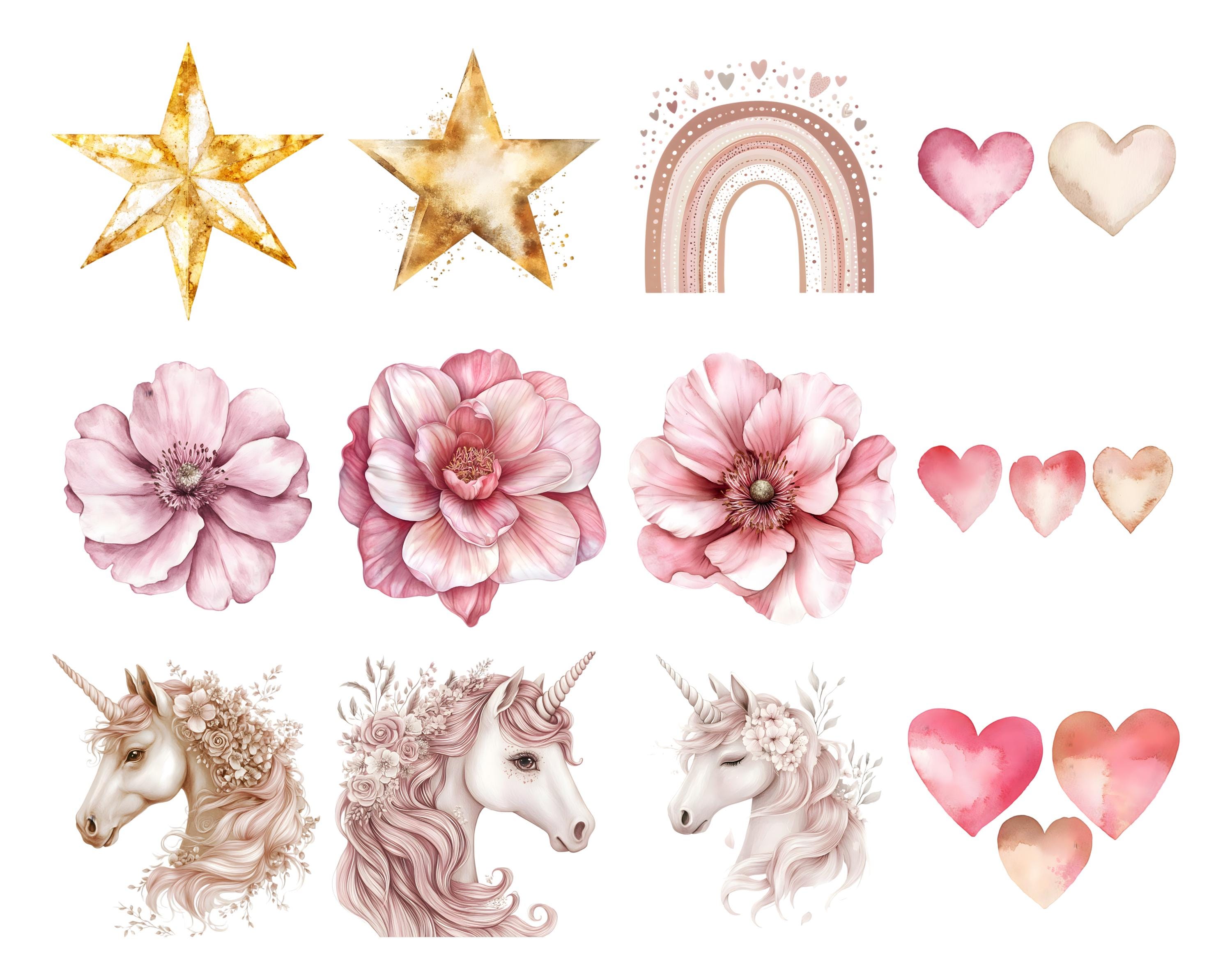 Watercolor Boho Rainbow Clipart Png Bundle, Boho Rainbow Clipart, Boho ...