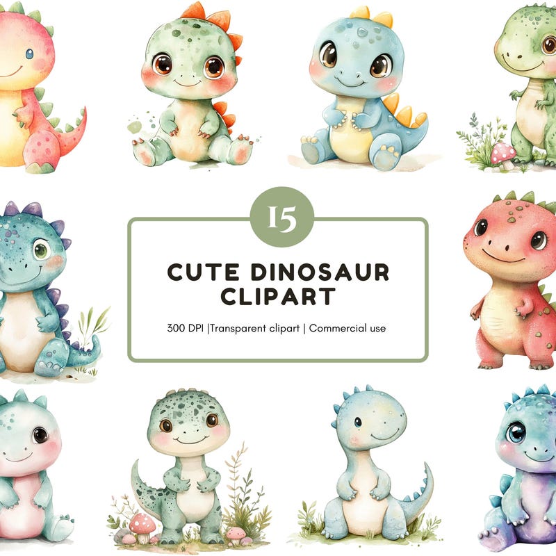 Chibi Dinosaur - Etsy