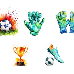 Soccer Clipart Png Bundle, Soccer Clipart Set, Soccer High Resolution ...