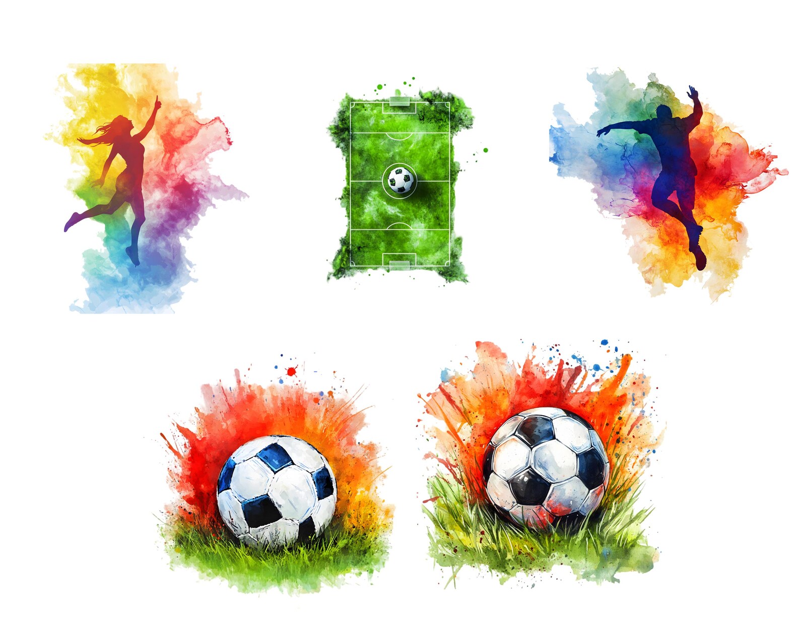 Soccer Clipart Png Bundle, Soccer Clipart Set, Soccer High Resolution ...