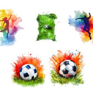 Soccer Clipart Png Bundle, Soccer Clipart Set, Soccer High Resolution ...