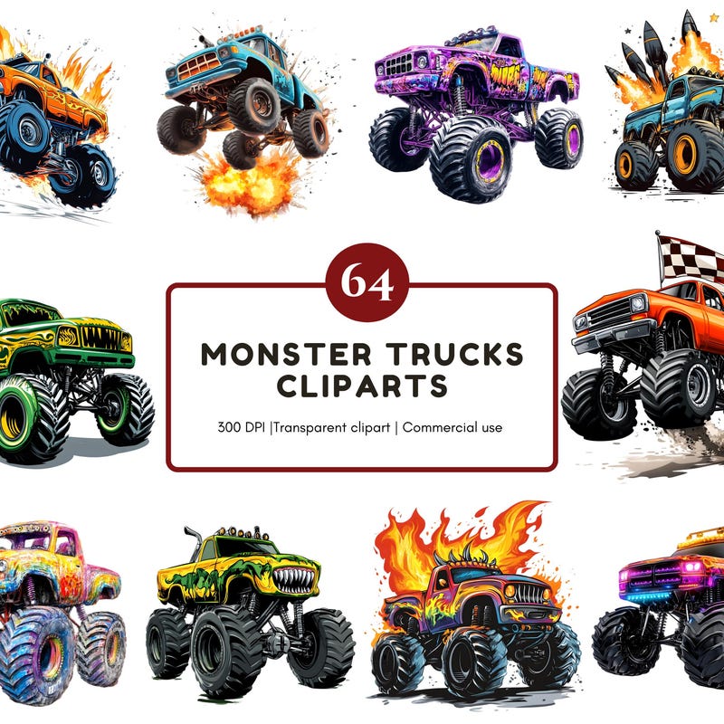 Horror Monster Truck Png - Etsy