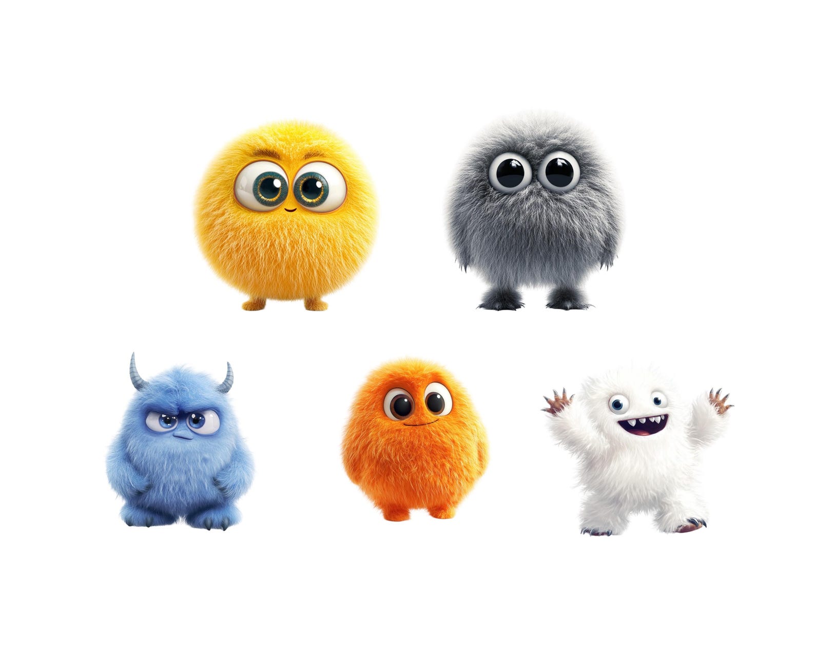 Watercolor Monster Clipart Bundle Png, Monster Cartoon Clipart, Spooky ...