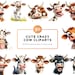 Crazy Cow Clipart, Funny Cow Clipart Png Bundle, Cow Clipart Png, Cute ...